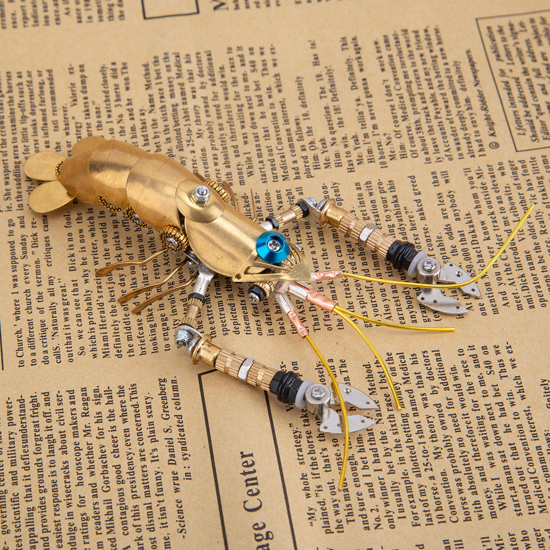 Steampunk Metal Mini Lobster DIY Assembly Model Building Kit for Child