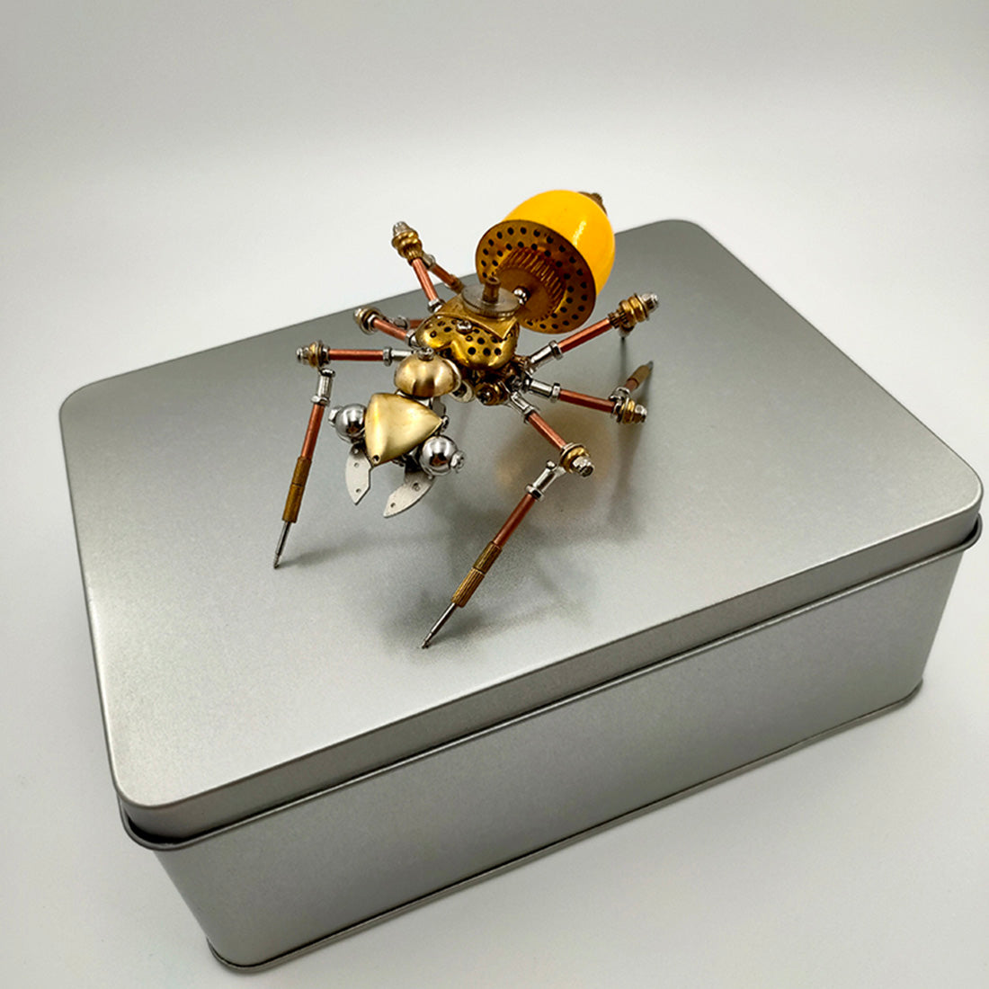 Steampunk Metal Yellow Ant Model