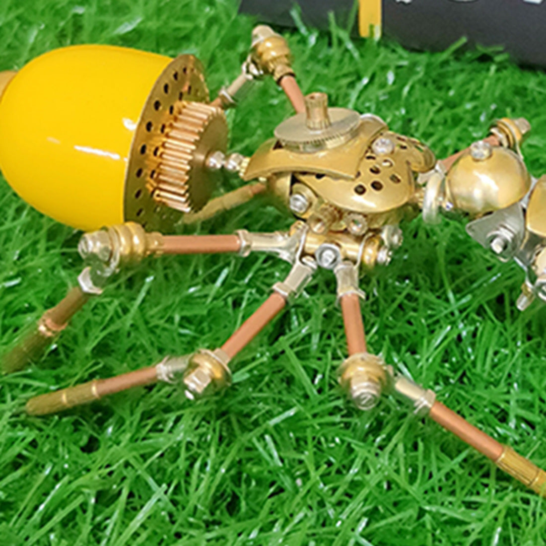 Steampunk Metal Yellow Ant Model