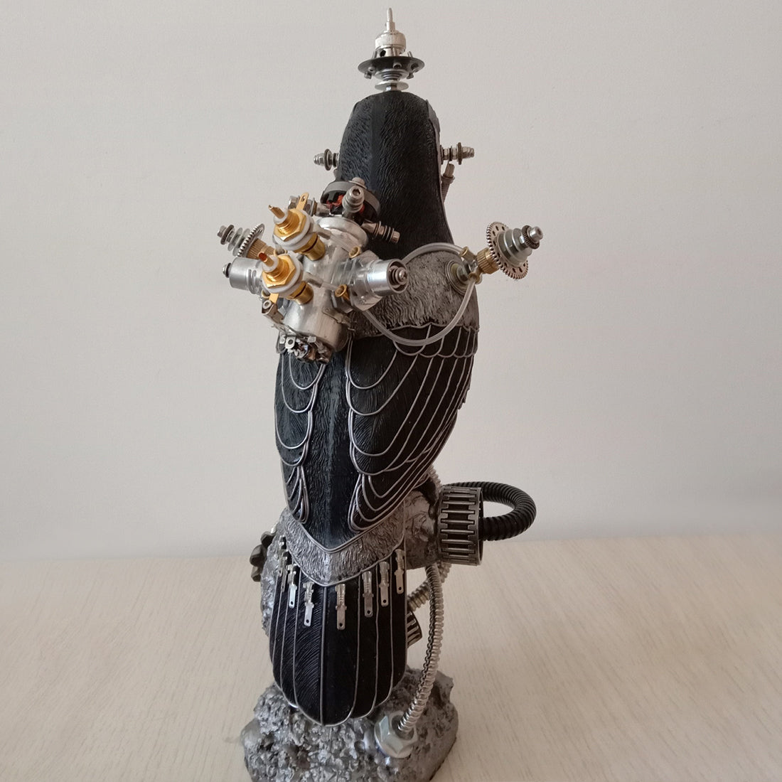 Steampunk Style Mechanical Metal Toco Toucan Bird Sculpture Assembled