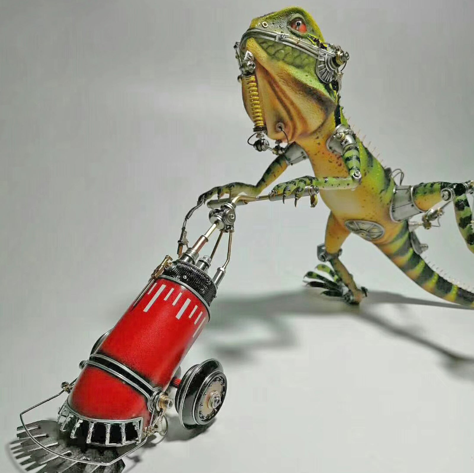 Steampunk Weeding Lizard Animals 3D Metal Sculpture Assembled Model
