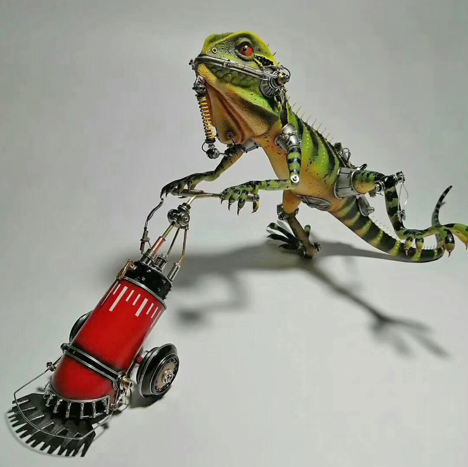 Steampunk Weeding Lizard Animals 3D Metal Sculpture Assembled Model
