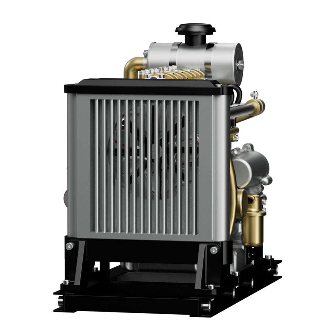 TECHING 300+PCS Build an OHV Inline Four-cylinder Diesel Engine Model