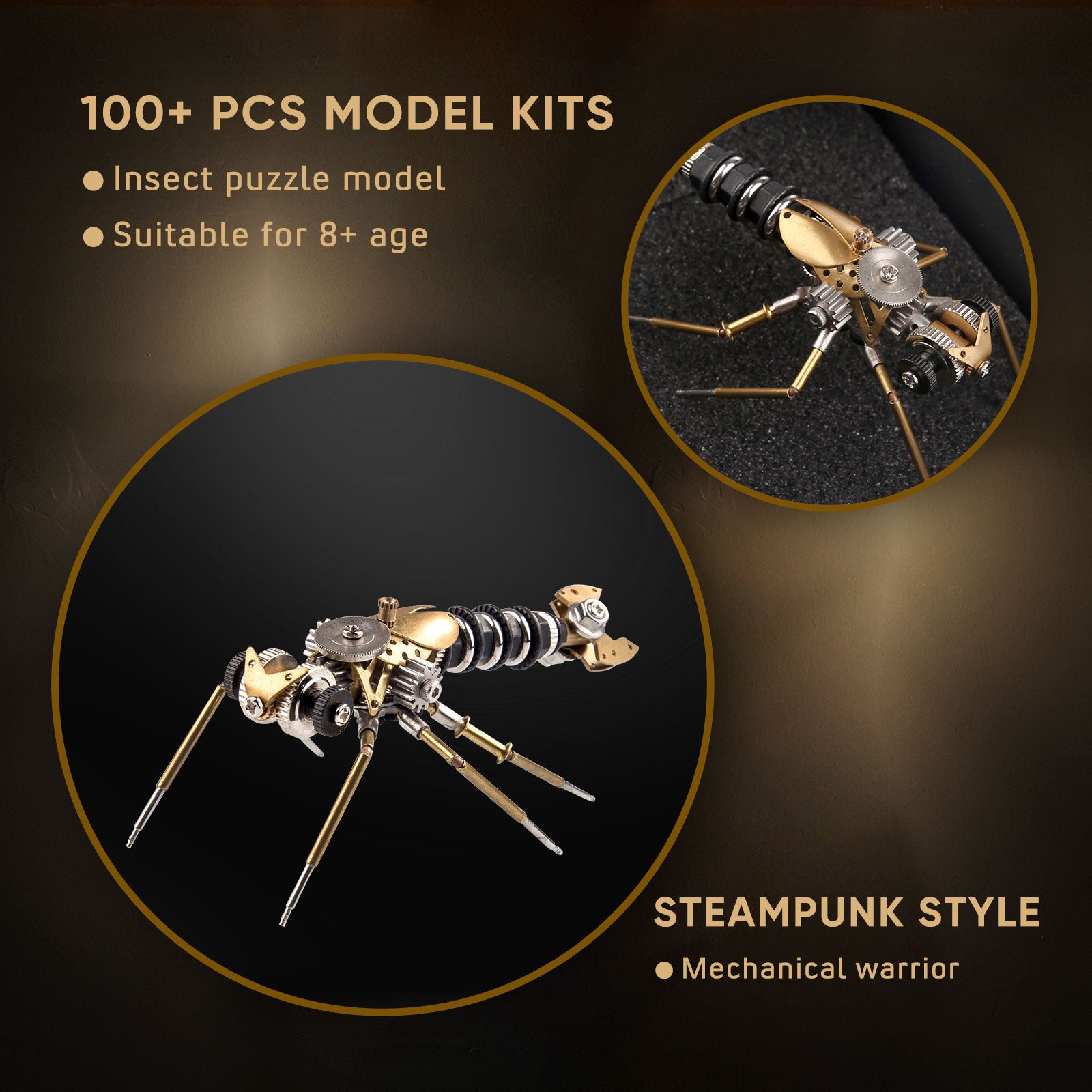 Tiny Steampunk Insects 3D Metal Bugs Mosquito Earwigs Bee Model Kits G