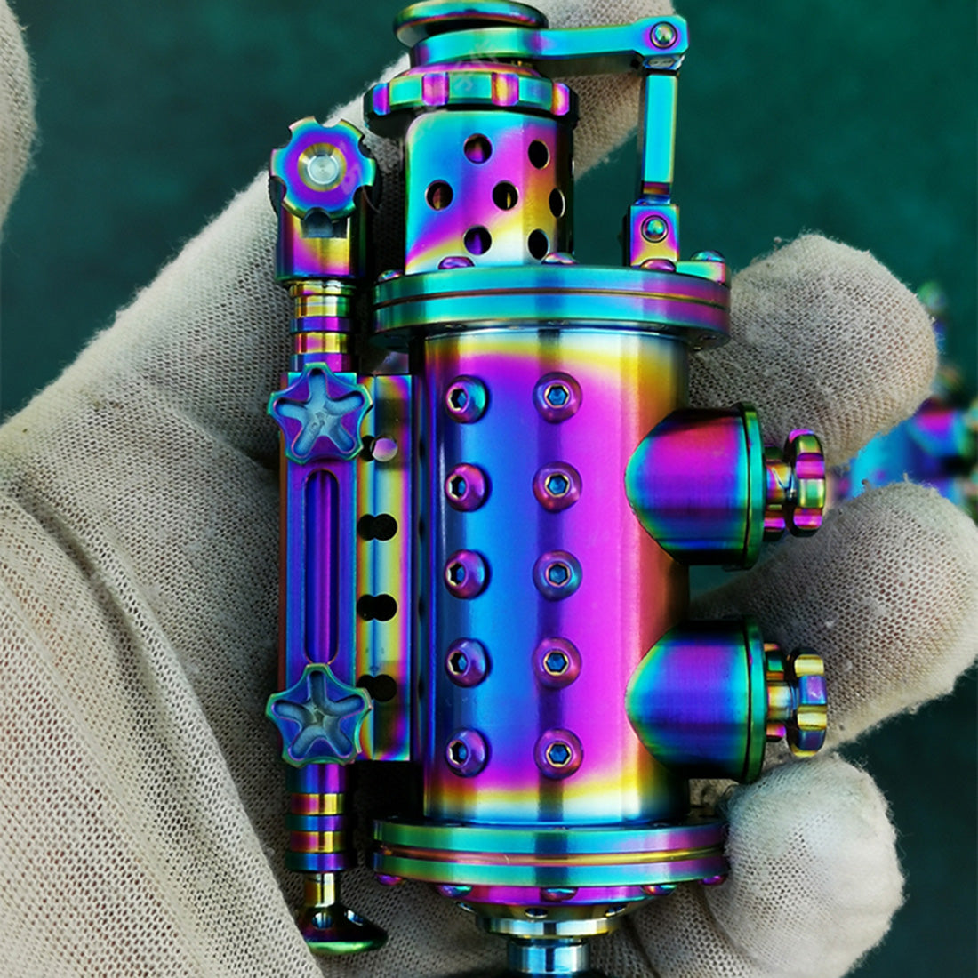 Titanium Alloy Steampunk Kerosene Lighter Colorful