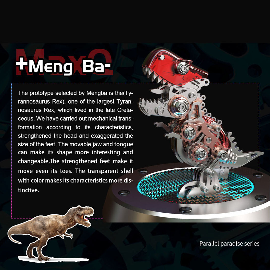 Tyrannosaurus Dinosaur 3D Metal Puzzle DIY Assembly Model Building Kit