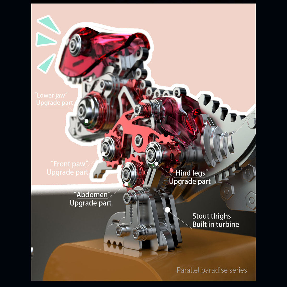 Tyrannosaurus Dinosaur 3D Metal Puzzle DIY Assembly Model Building Kit