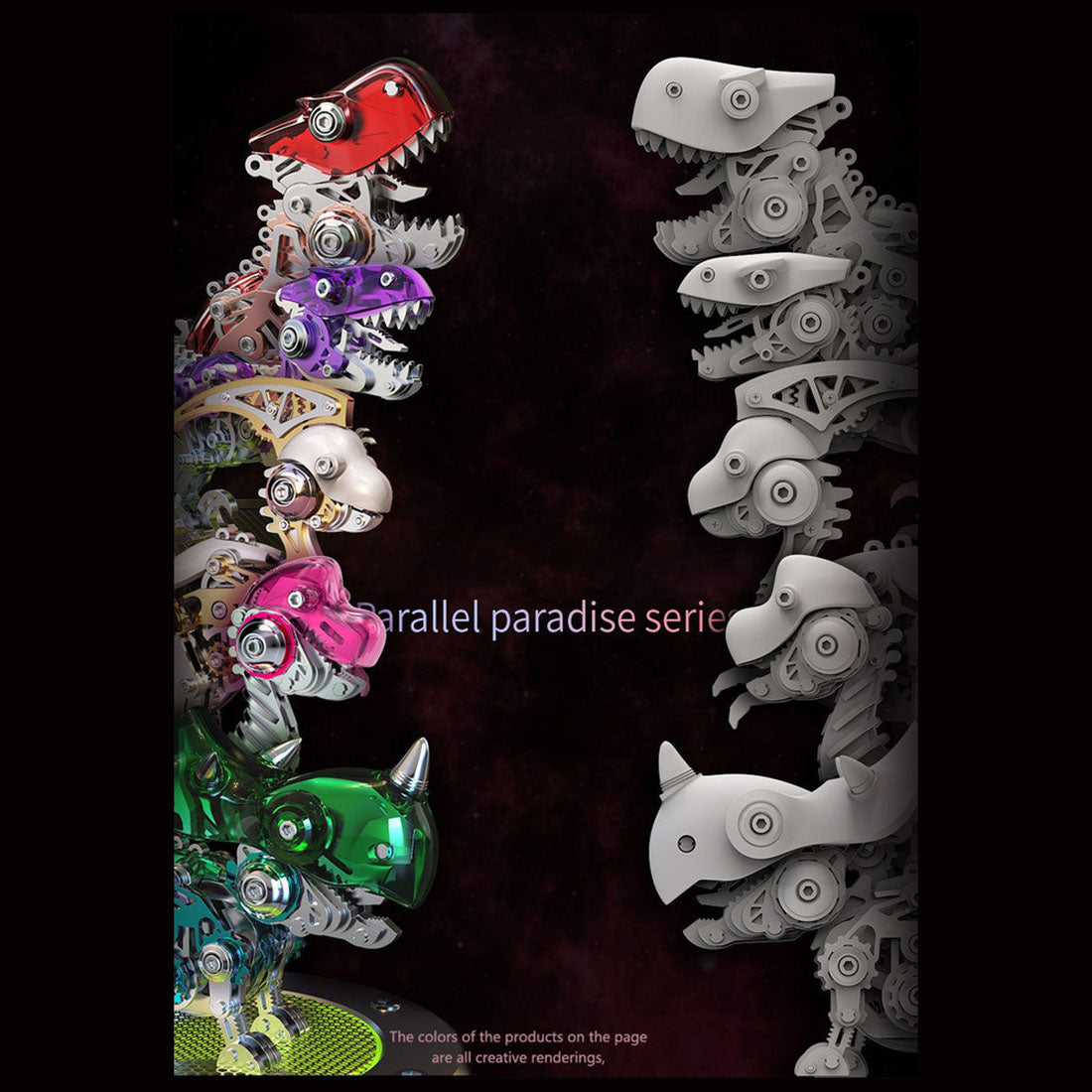Velociraptor Dinosaur Model Kits Build 3D Metal Puzzle Toys for Kids