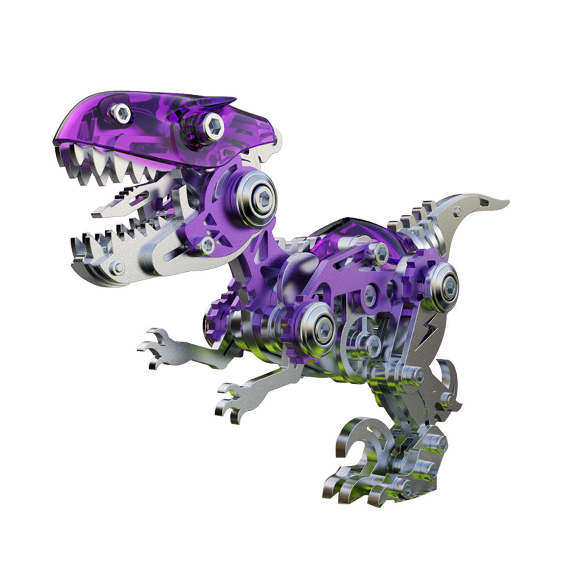 Velociraptor Dinosaur Model Kits Build 3D Metal Puzzle Toys for Kids