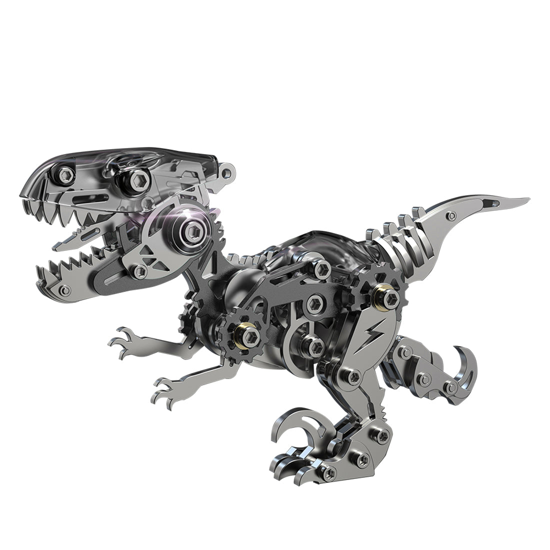 Velociraptor Dinosaur Model Kits Build 3D Metal Puzzle Toys for Kids