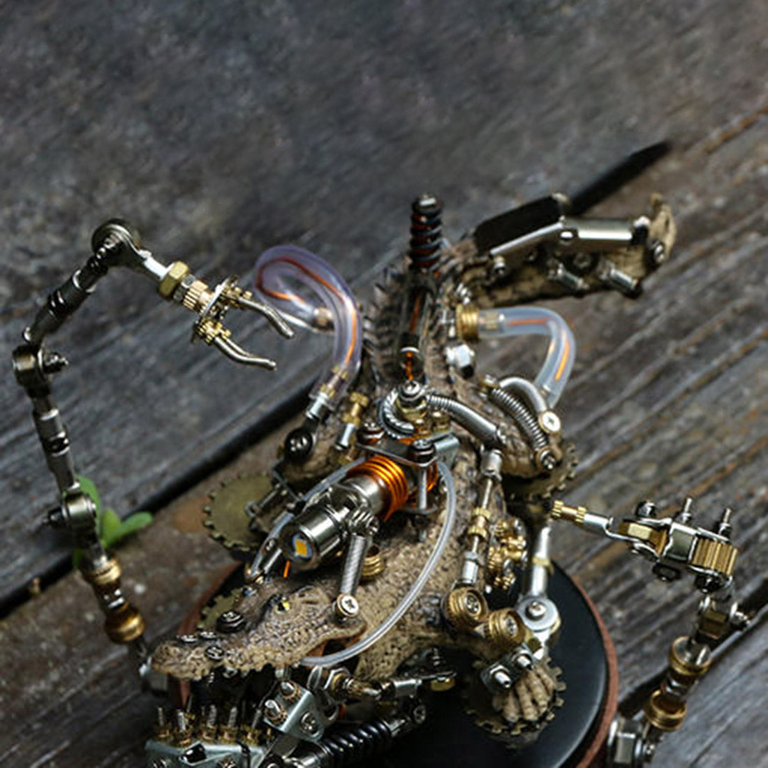 547Pcs+ Steampunk Mutant Crocodile DIY Metal Assembly Model KIT