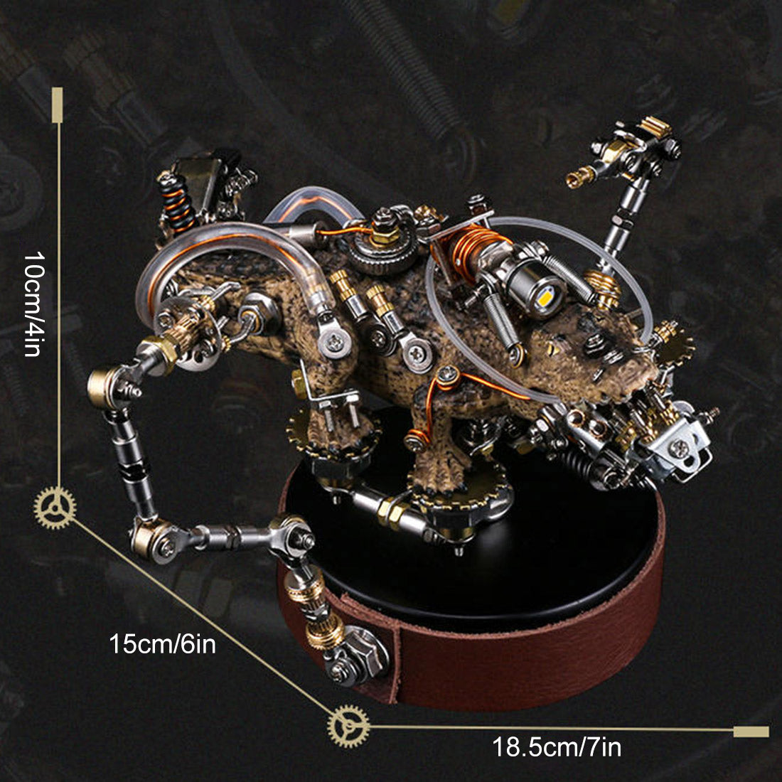 547Pcs+ Steampunk Mutant Crocodile DIY Metal Assembly Model KIT