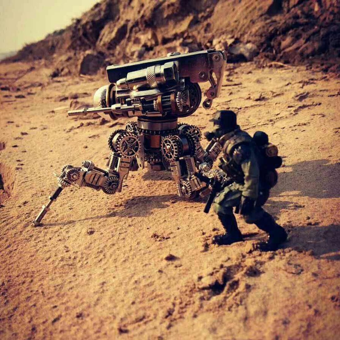 DIY Assembly Metal Knight Mecha Puzzle Toy Model