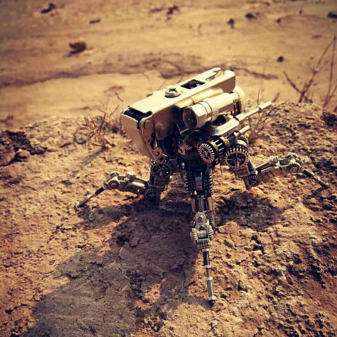 DIY Assembly Metal Knight Mecha Puzzle Toy Model